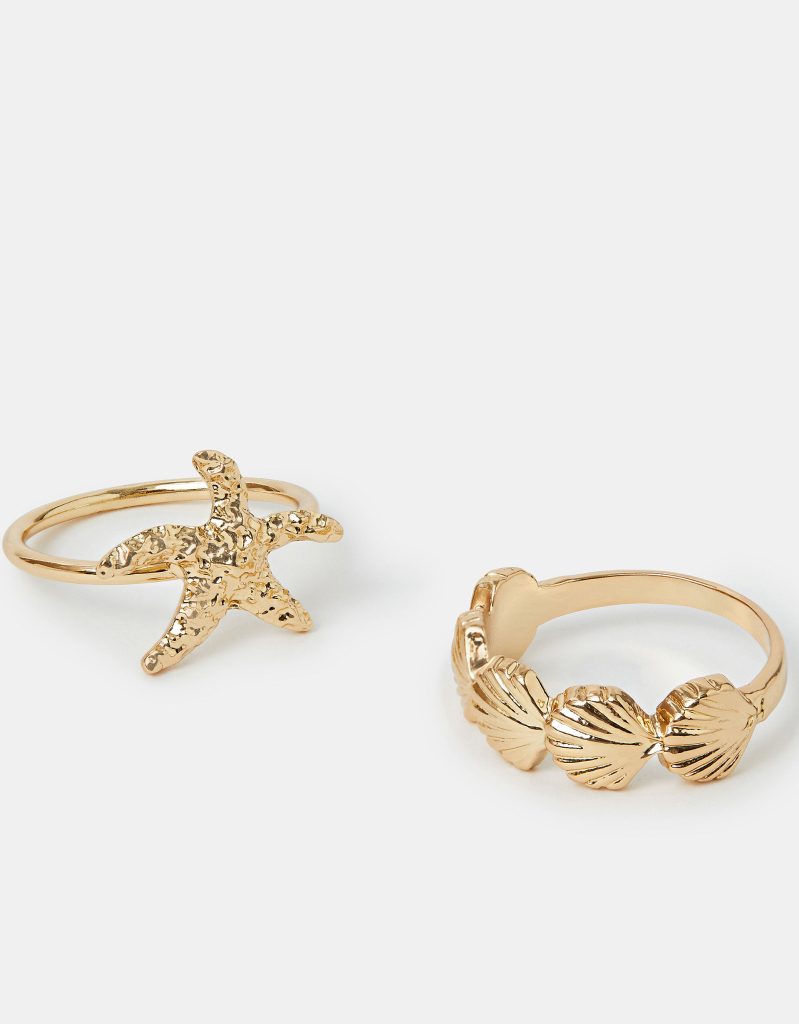 2-PACK OCEAN RINGS GOLD - Monsoon Accessorize Malta