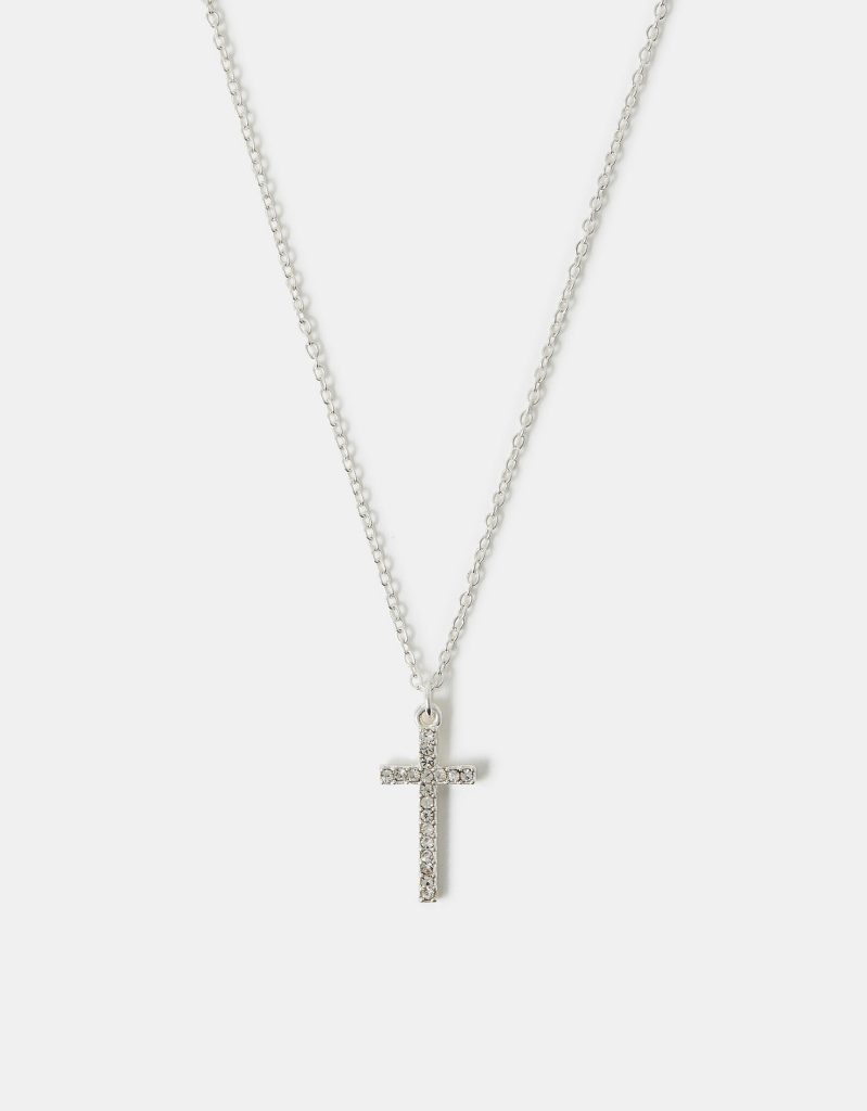PAVÉ CROSS PENDANT NECKLACE - Monsoon Accessorize Malta