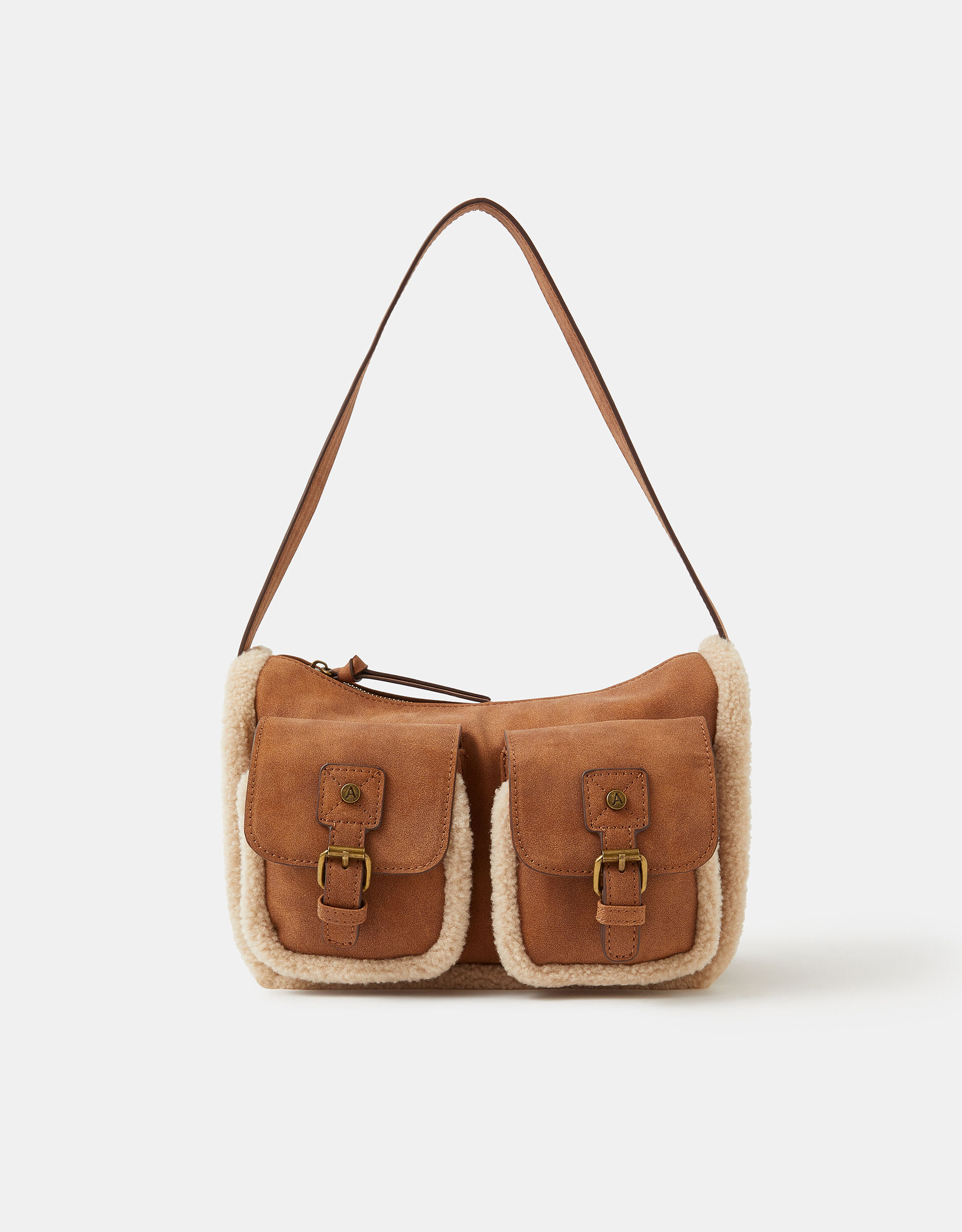 FAUX SHEARLING POCKET SHOULDER BAG | Monsoon Accessorize Malta