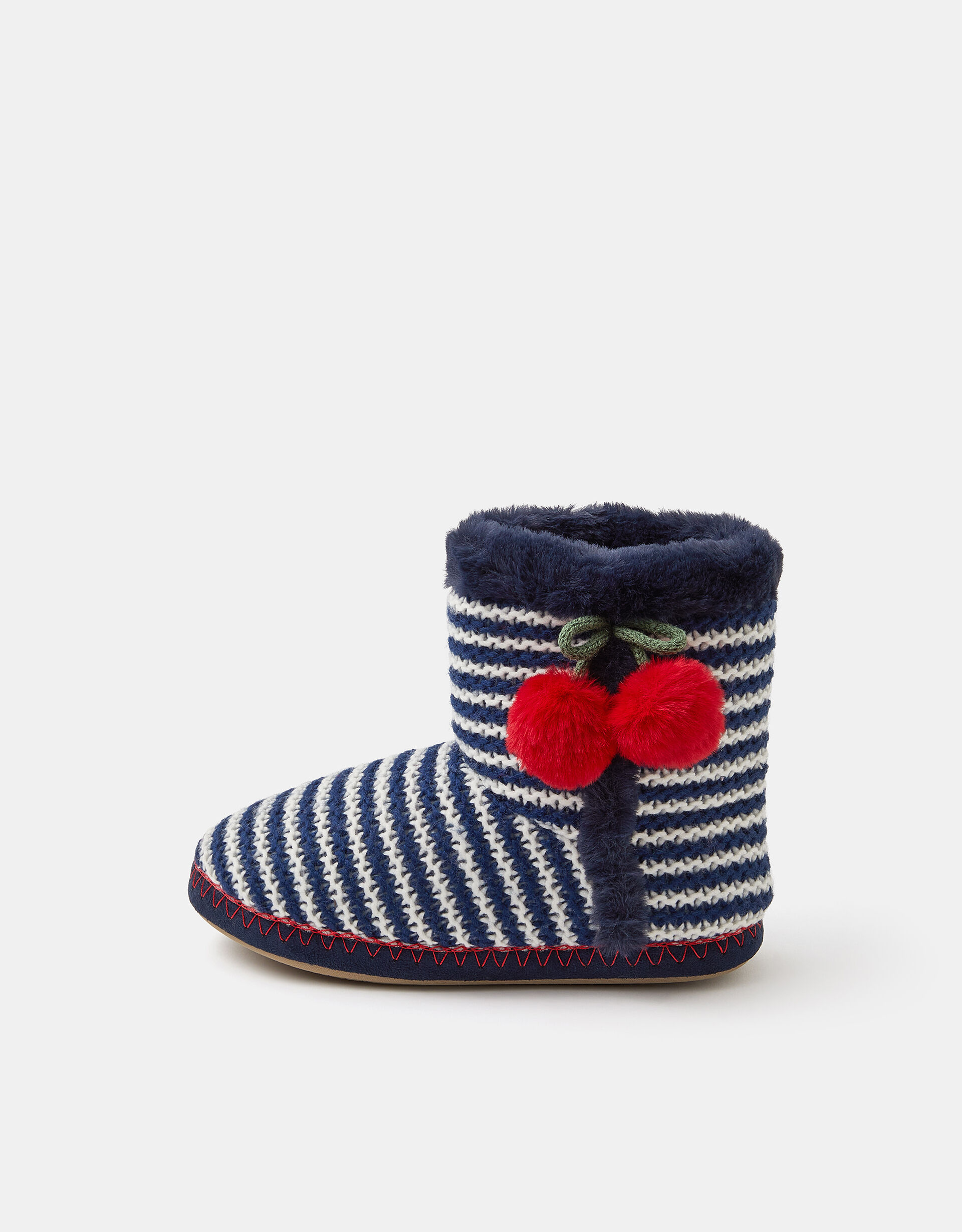 Cherry Stripe Slipper Boots Blue - Monsoon Accessorize Malta