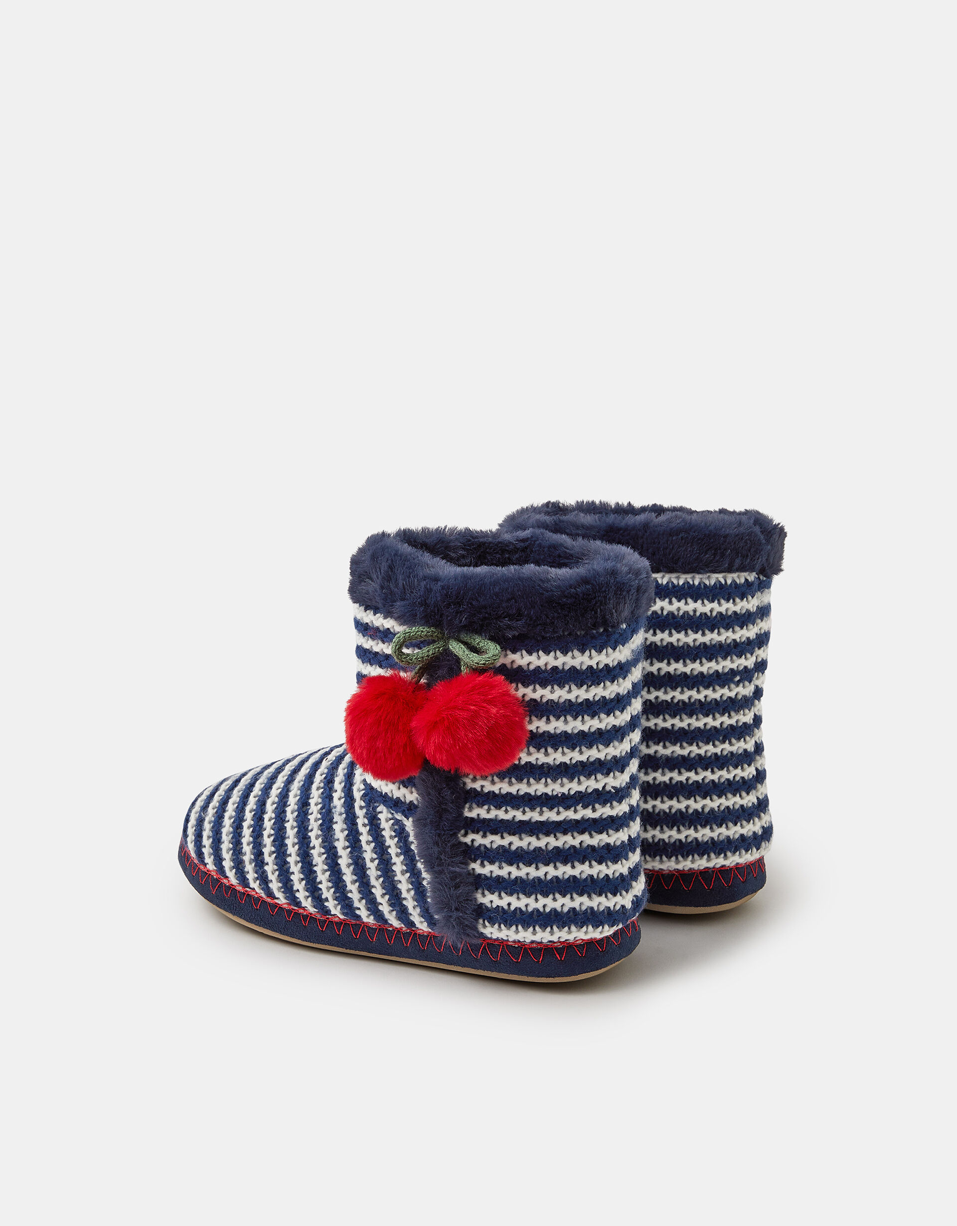 Cherry Stripe Slipper Boots Blue - Monsoon Accessorize Malta