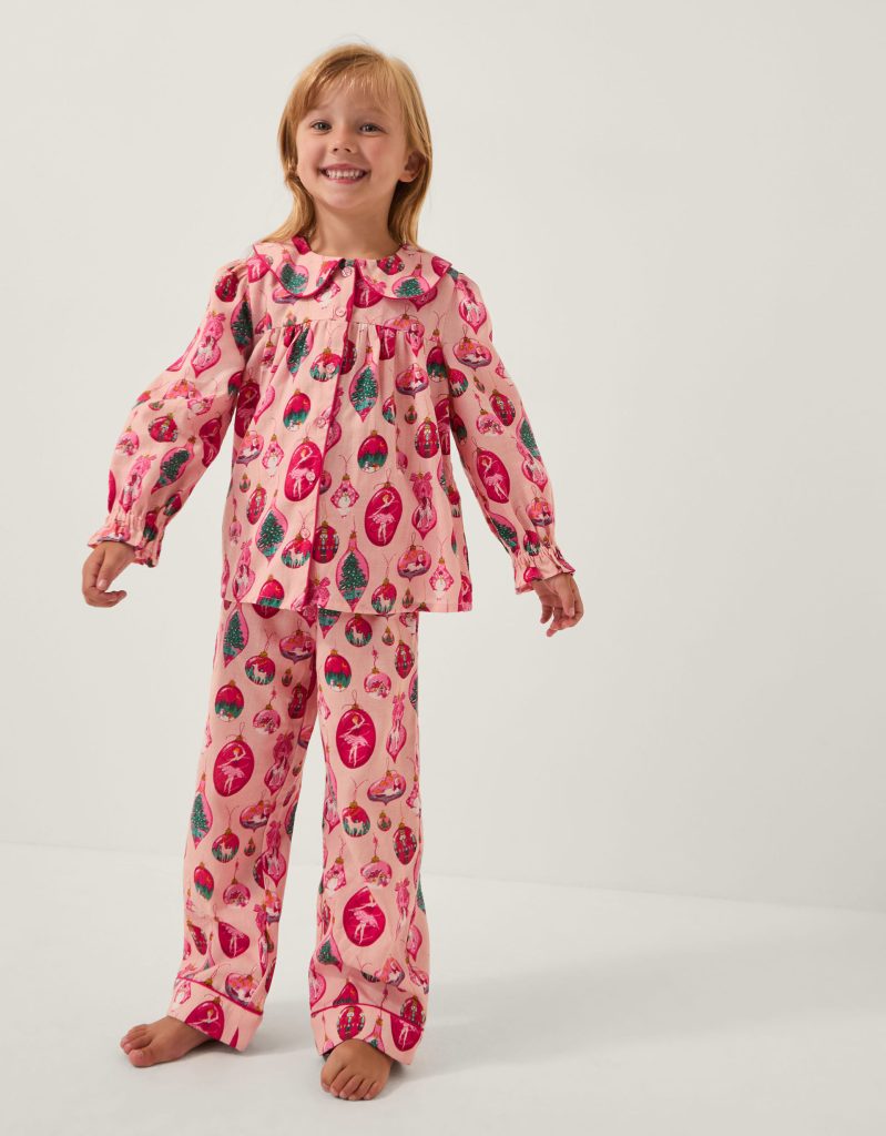 Christmas Bauble Print Long Pyjamas Set Pink - Monsoon Accessorize Malta